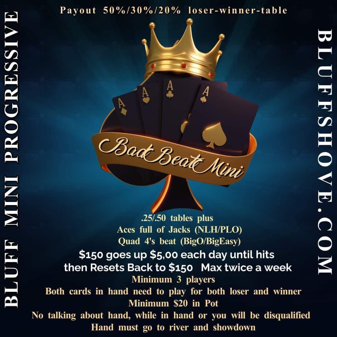 Bad Beat Jackpots » Bluff Shove Poker